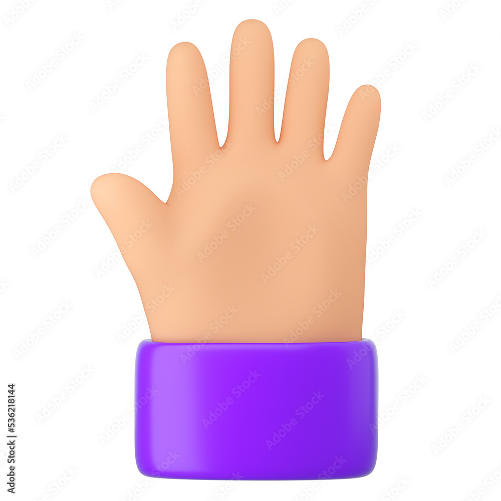 3d Human fingers count. Five. Numbers, counting, waiting, mathematic concept. High quality ...