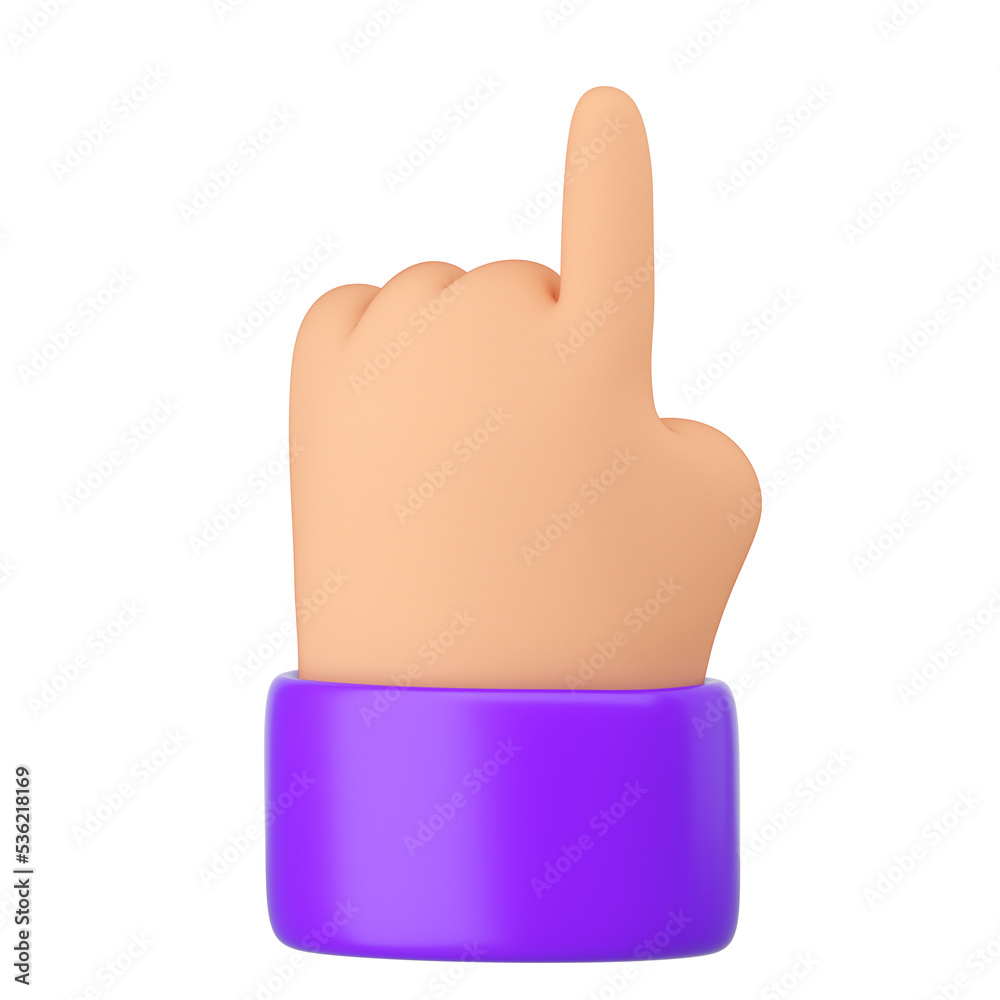 Pointing human hand. Touch, click or attention one finger sign of ...
