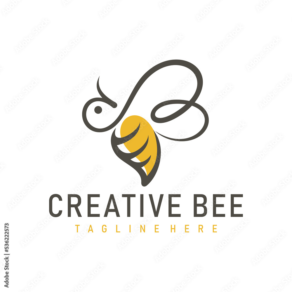 Initial letter B bee logo design. Bee Logo Template. Stock Vector ...