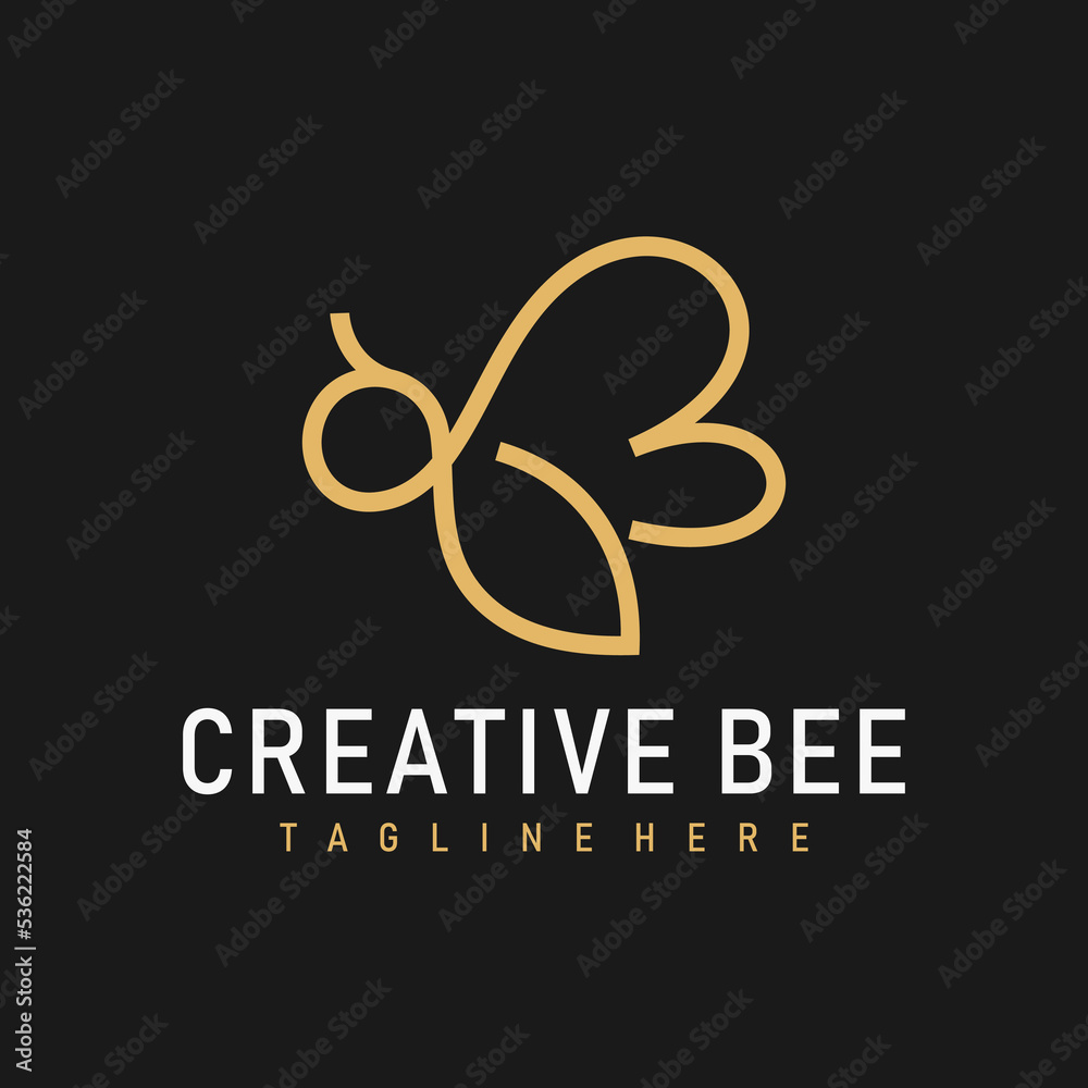 Initial letter B bee logo design. Bee Logo Template. Stock Vector ...
