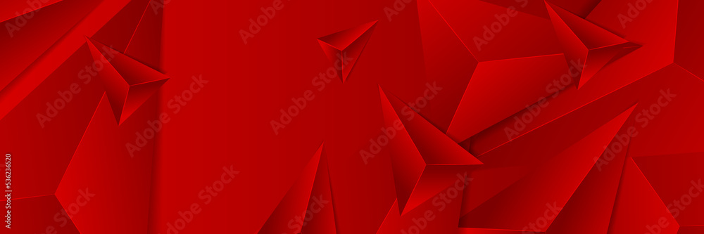 Abstract red banner background design template vector illustration with ...