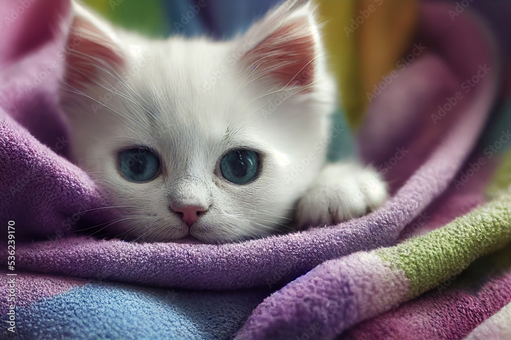 Cute Baby White Cats Wallpaper