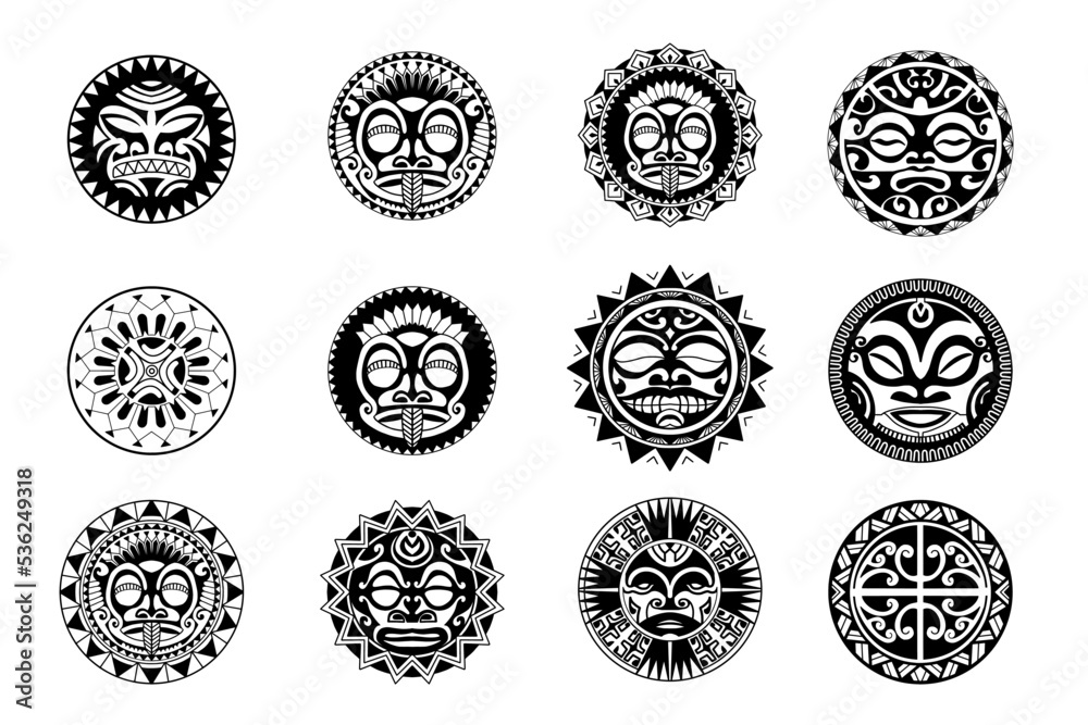 Polynesian Head Tattoos