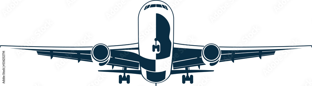 Plane Logo Abstract Lines Design. Creative icon. PNG illustration Stock ...