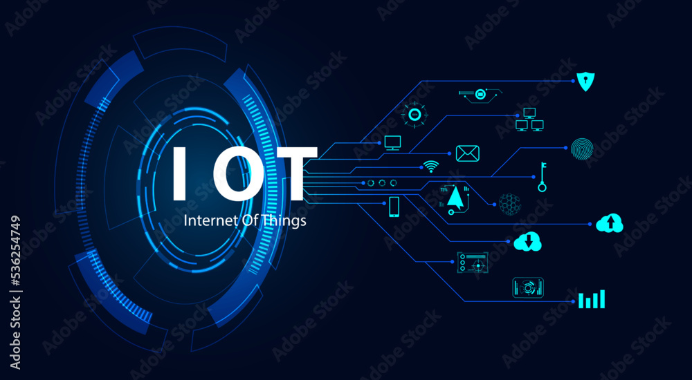 Abstract Internet of things Concept city 5G.IoT Internet of Things ...