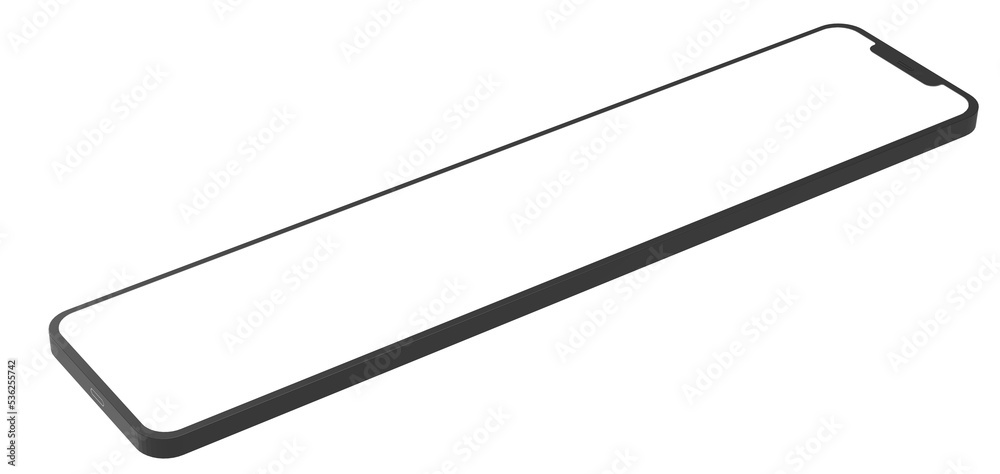 Extreme Long Mobile Phone Template Mockup Isolated on transparent ...