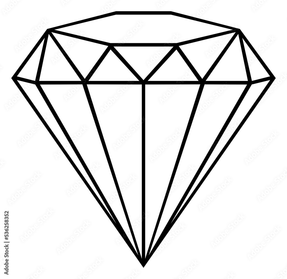 Diamond Sign Illustration for Icon, Symbol, Pictogram, Website or ...
