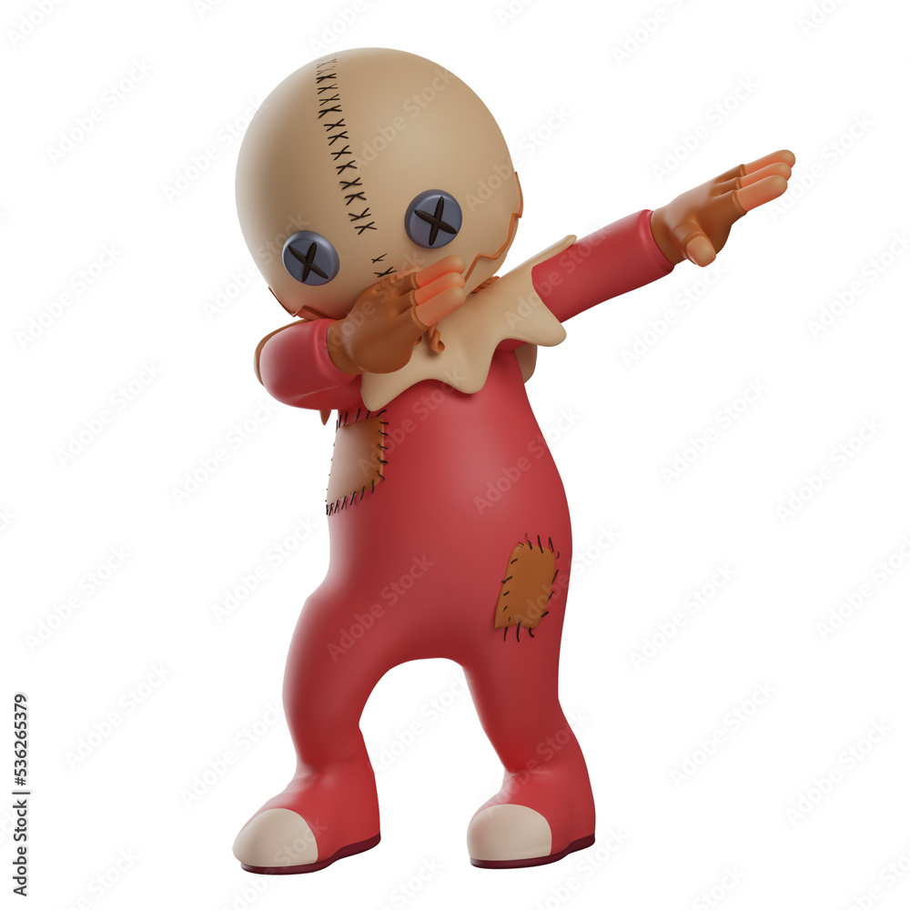 3D Illustration. Funny 3D trick 'r treat present Cartoon Illustrations ...