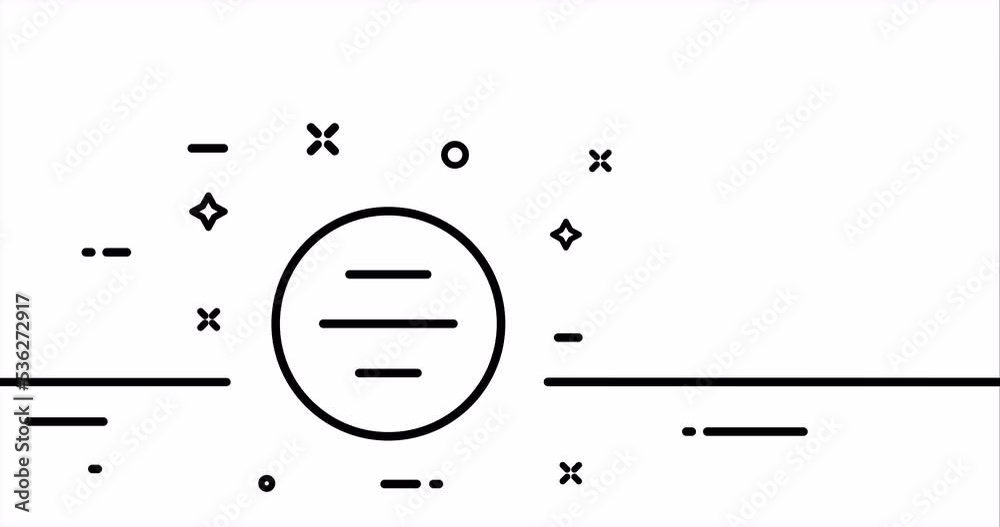 Button menu. Arrows, tiles, apps, shapes, list, sorting, charts ...