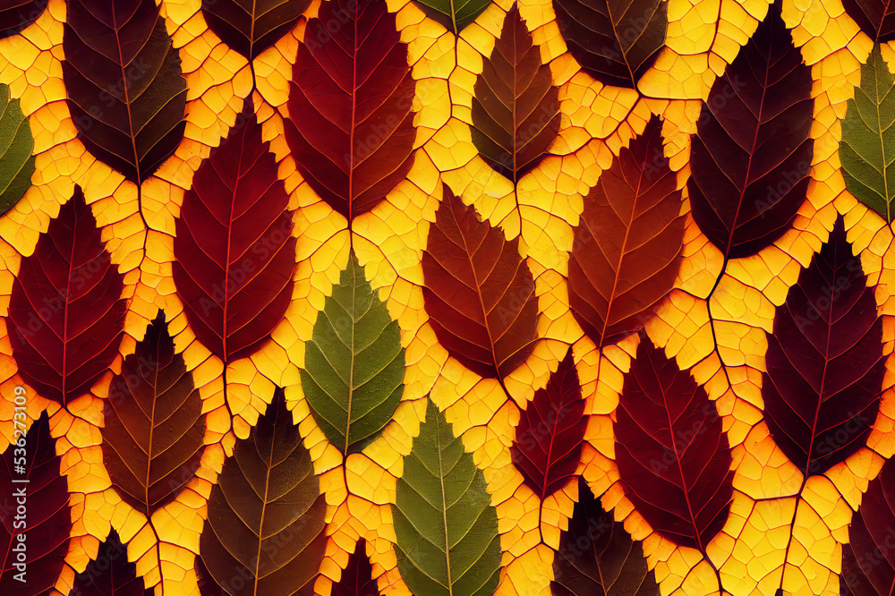 Fall Tree Leaves Autumn Color Seamless Texture Pattern Tiled Repeatable ...