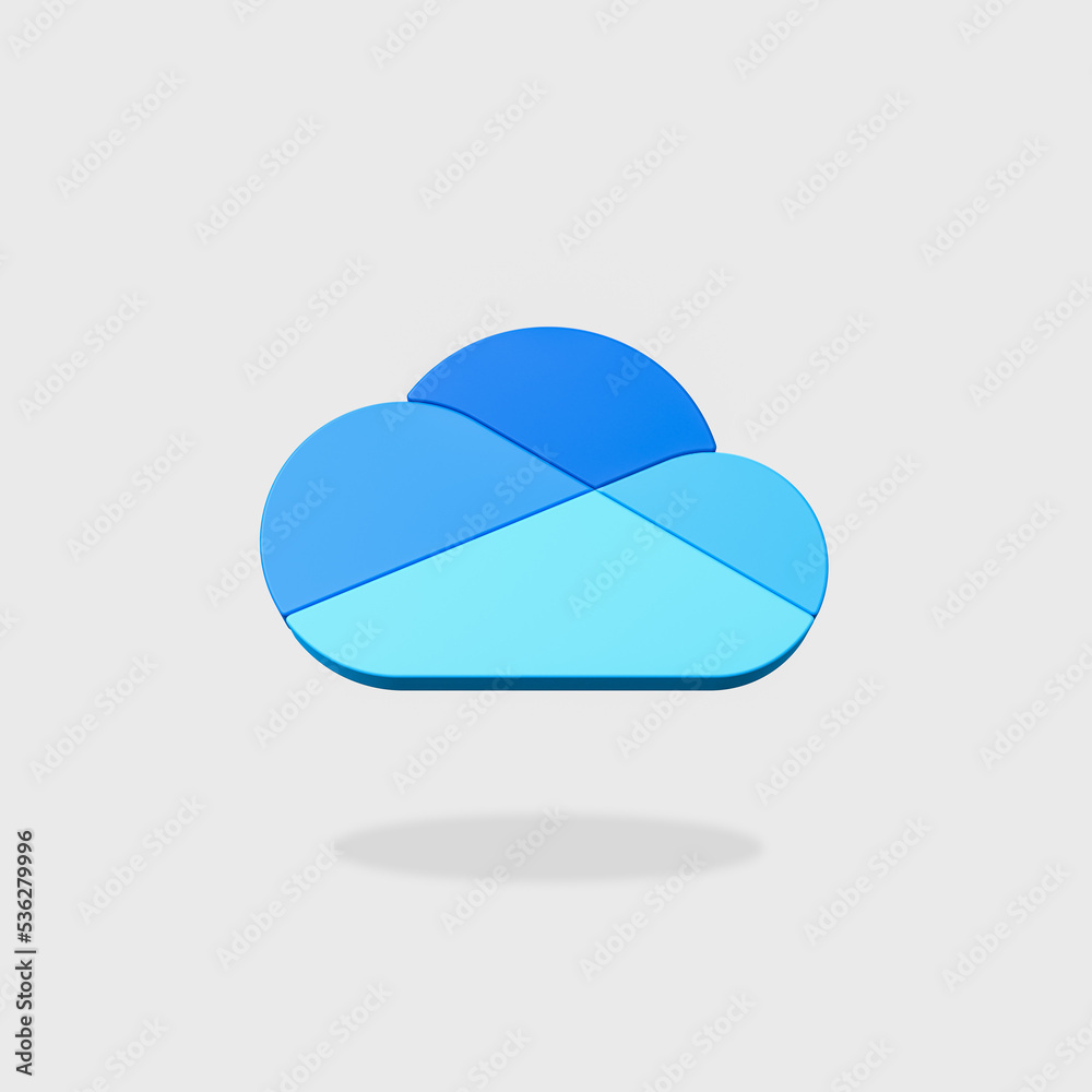 Microsoft Onedrive Logo on Flat Gray Background Stock Illustration ...