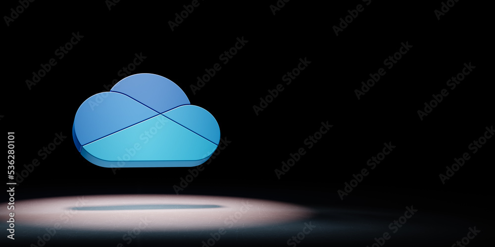Microsoft Onedrive Logo Spotlighted on Black Background Stock ...