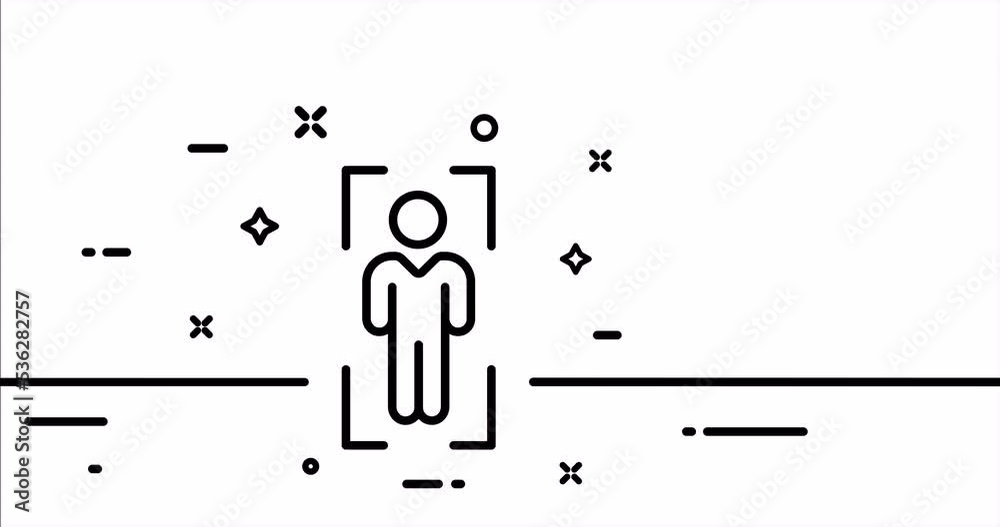 Successful face recognition. Checkmark, face ID, recognize, personal ...