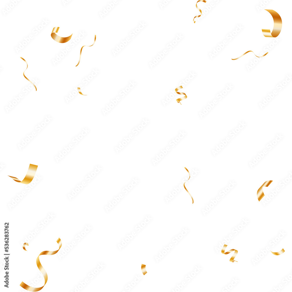 Realistic gold confetti Stock Illustration | Adobe Stock