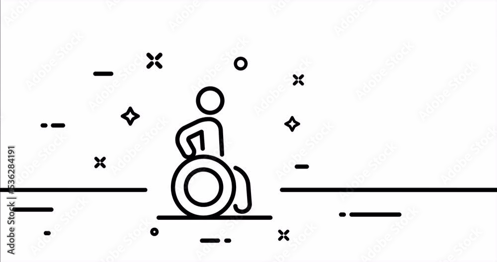 Disabled person. Wheelchair, steps, ramp, springboard. Warning sign ...