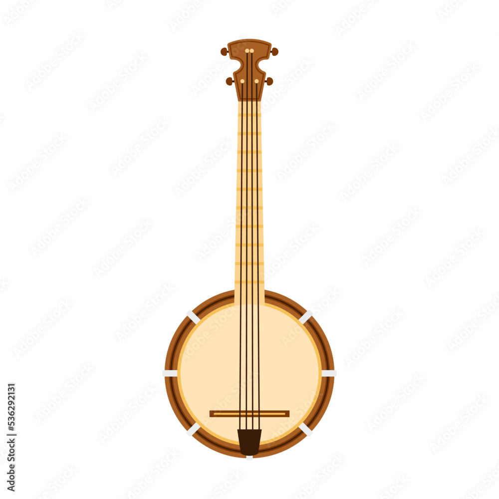 Banjo vector. Vector illustration of Banjo on white background. Stock ...