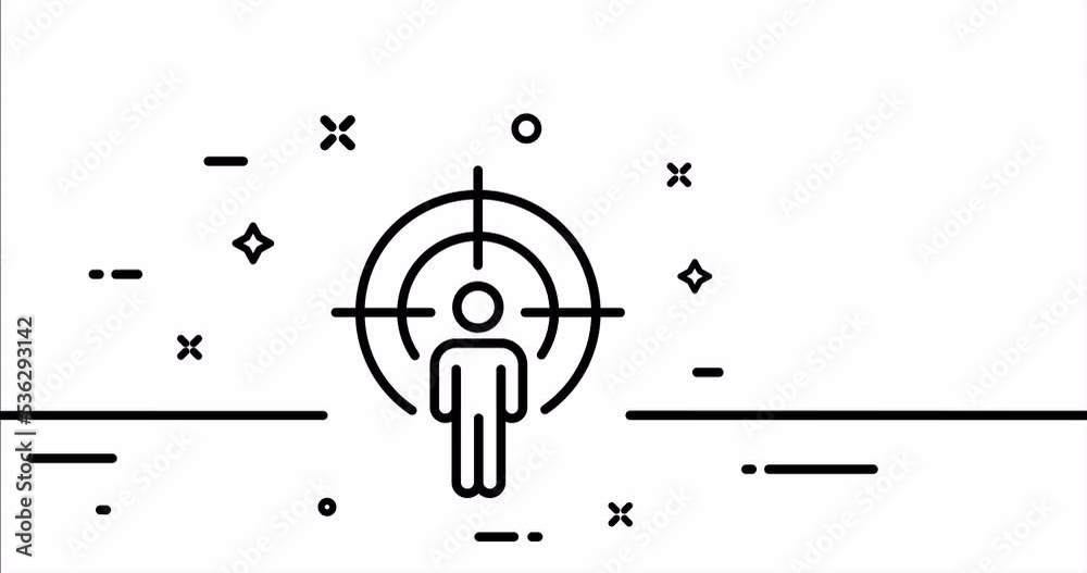 Sight. Aim, cursor, target audience, data analysis, targeting, goal ...