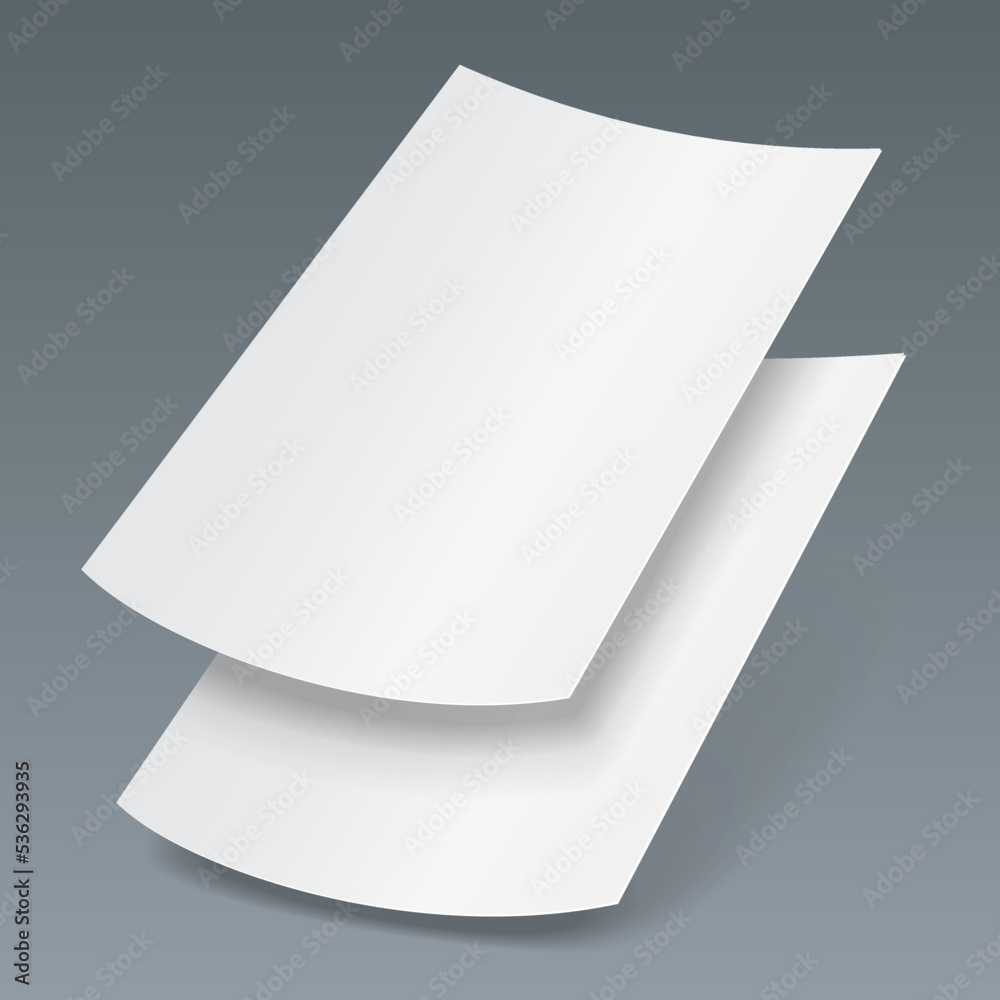 Two Blank Paper Leaflet, Flyer, Broadsheet, Flier, Follicle, Leaf A4 ...