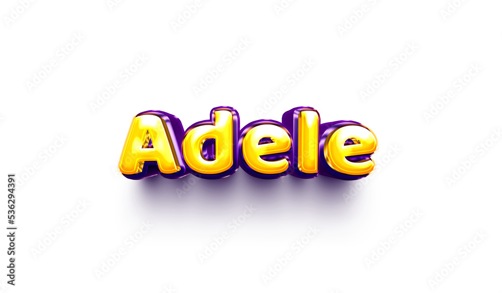 Adele names of girls English helium balloon shiny celebration sticker ...