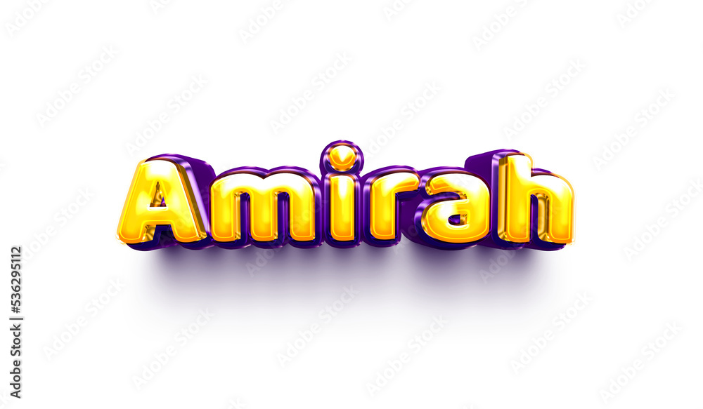 Amirah names of girls English helium balloon shiny celebration sticker ...