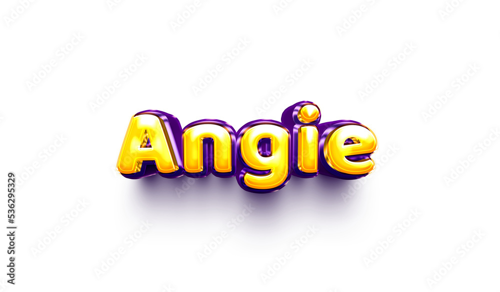 Angie names of girls English helium balloon shiny celebration sticker ...