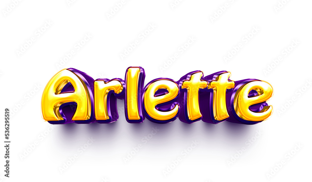 Arlette names of girls English helium balloon shiny celebration sticker ...