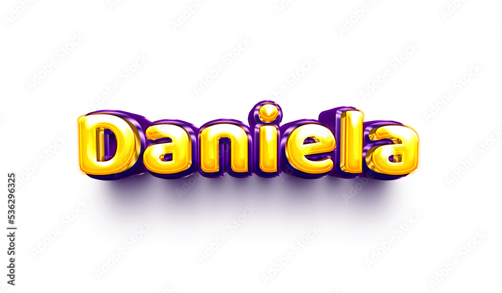 names of girls English helium balloon shiny celebration sticker 3d ...