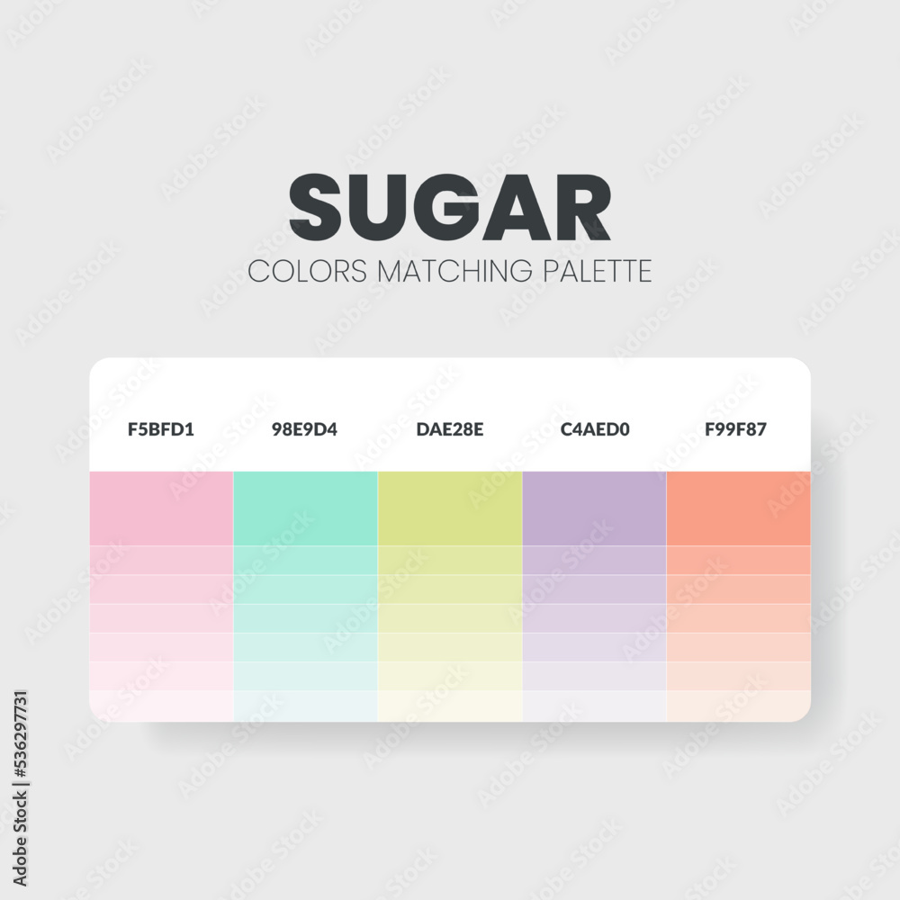 Sugar color scheme. Color Trends combinations and palette guide ...