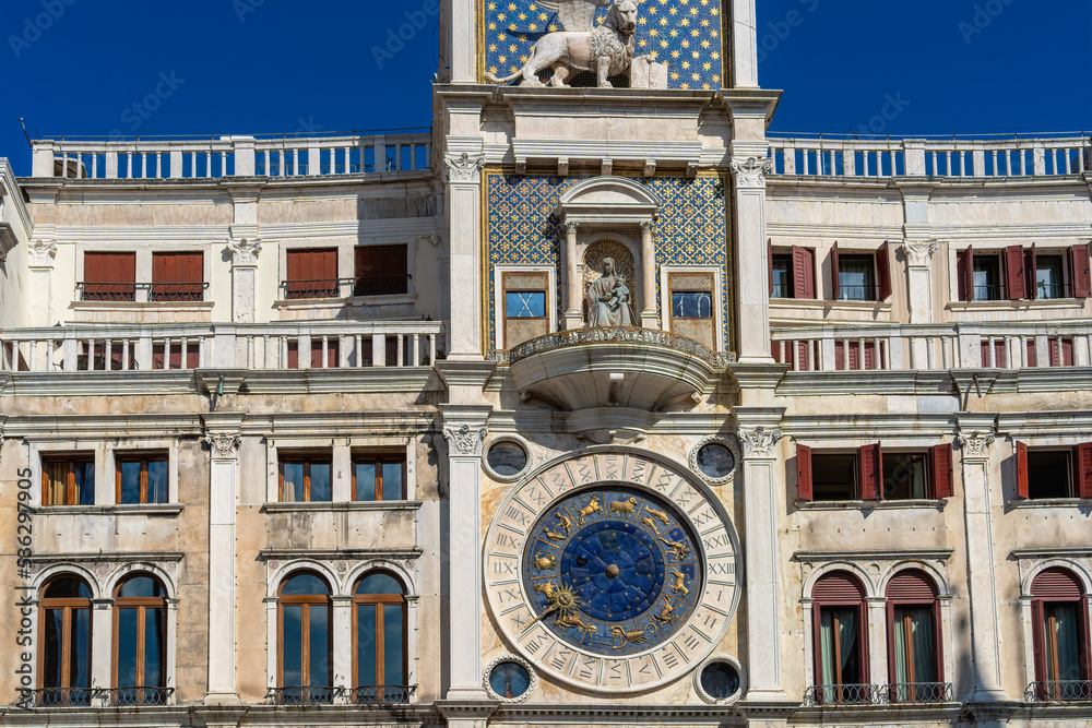 Saint Mark's Clock Tower in Saint Mark's Square (Piazza San Marco ...