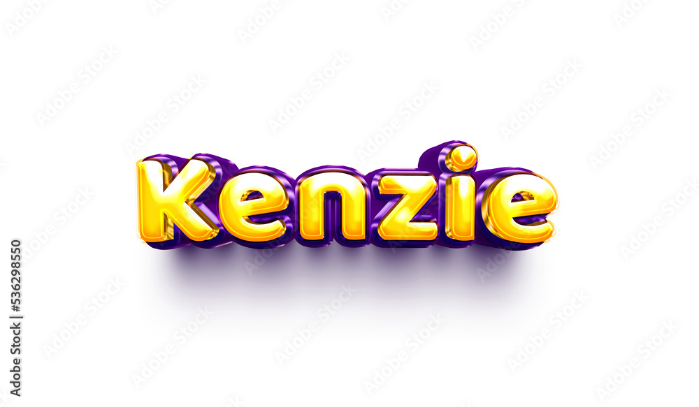 names of girls English helium balloon shiny celebration sticker 3d ...