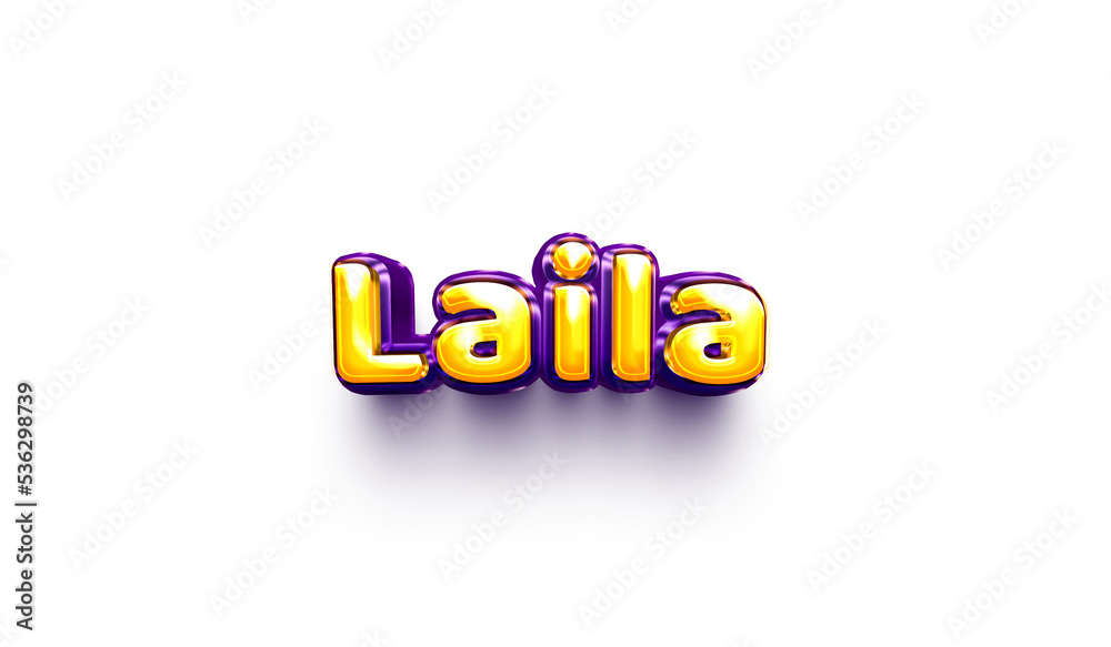 names of girls English helium balloon shiny celebration sticker 3d ...