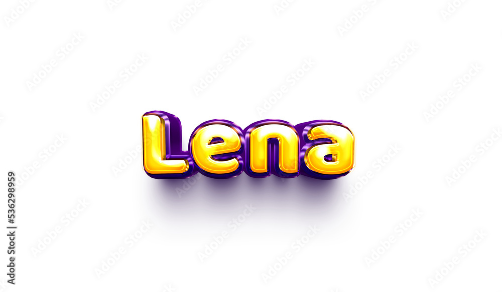 names of girls English helium balloon shiny celebration sticker 3d ...