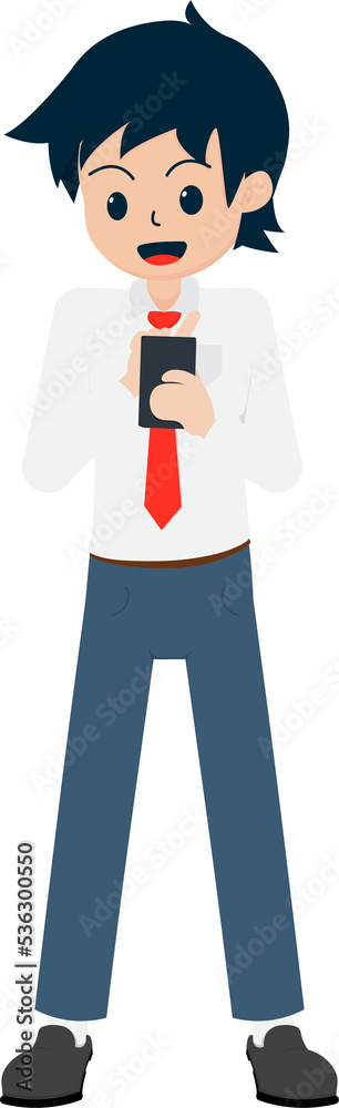 Salary Man Business Isolated Person People Cartoon Character Flat ...