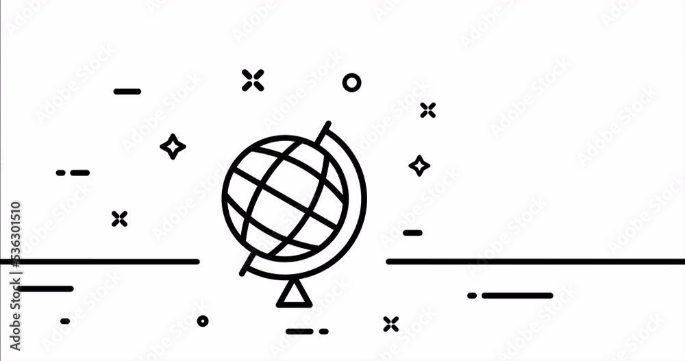 Geography. Globe, world, orbit, equator, earth, planet, astronomy ...