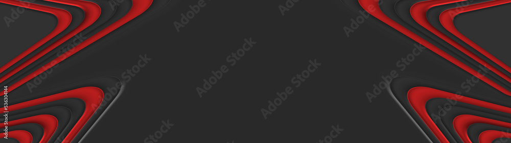 Red banner mockup. Poster information business modern design proposal ...