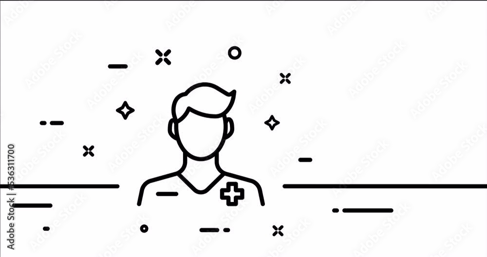 Doctor. Man in medical uniform with a cross, treatment, paramedic ...