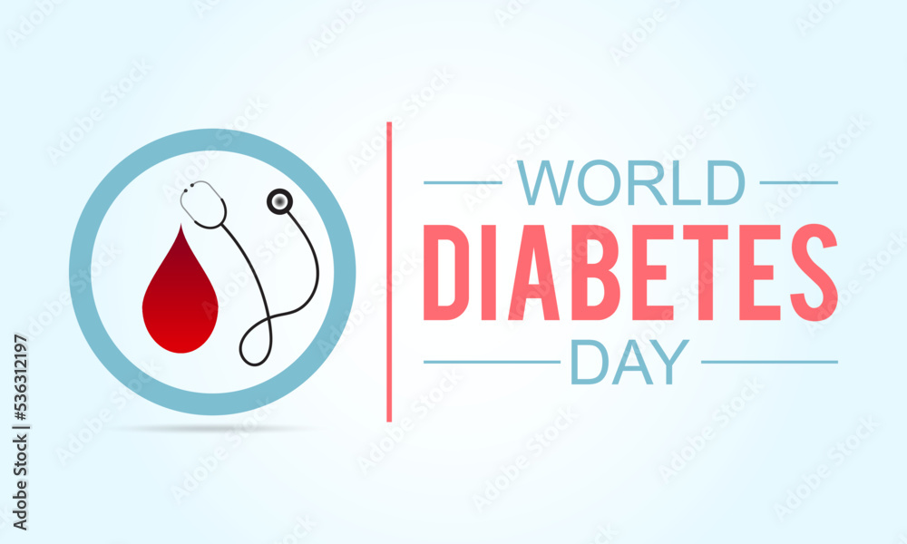 Vector illustration on the theme of world diabetes day awareness ...