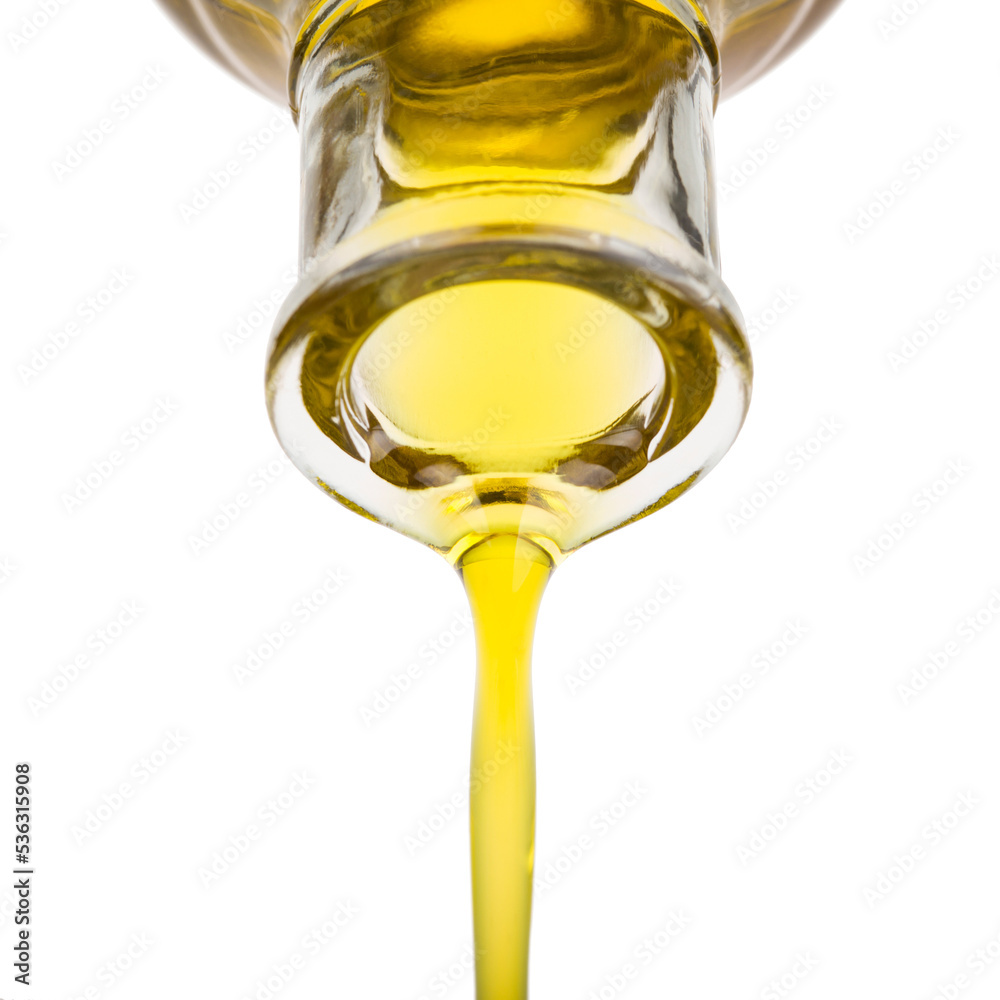 Oil pouring from a bottle, PNG isolated on transparent background Stock ...