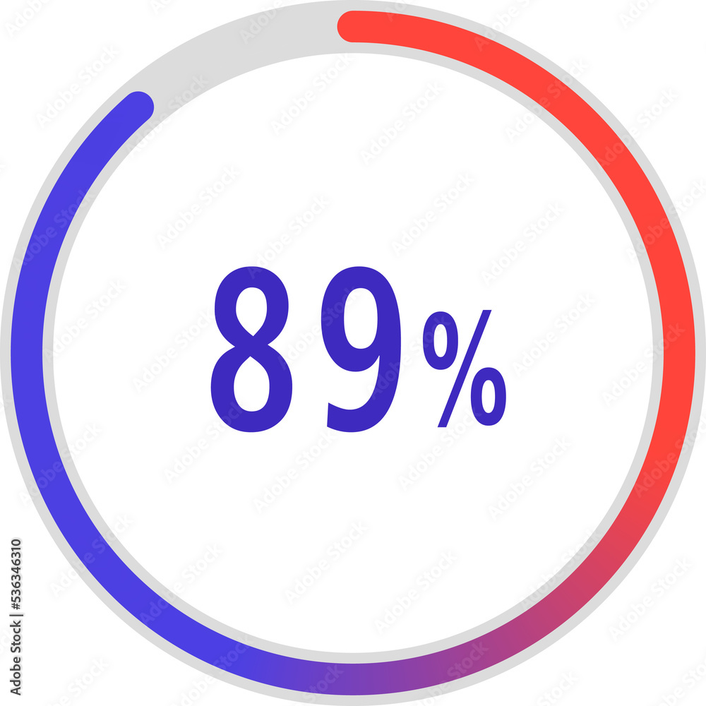 circle percentage diagrams, Pie Charts icon Showing 89% Stock ...