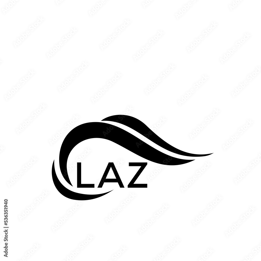 LAZ letter logo. LAZ blue image on white background. LAZ Monogram logo ...