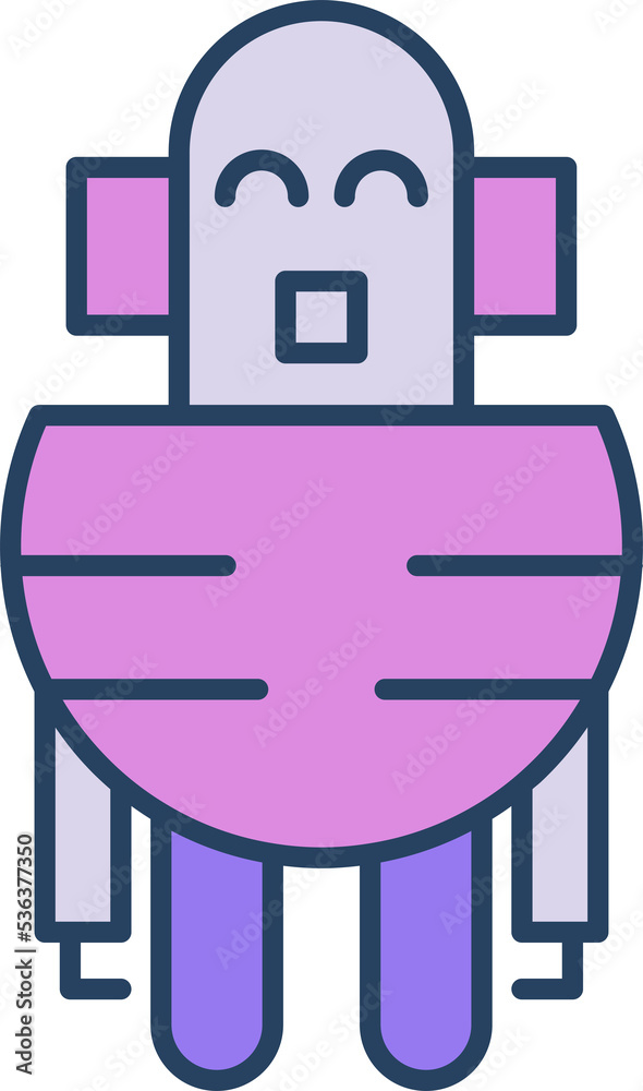 cartoon robot character avatar illustration Stock Illustration | Adobe ...