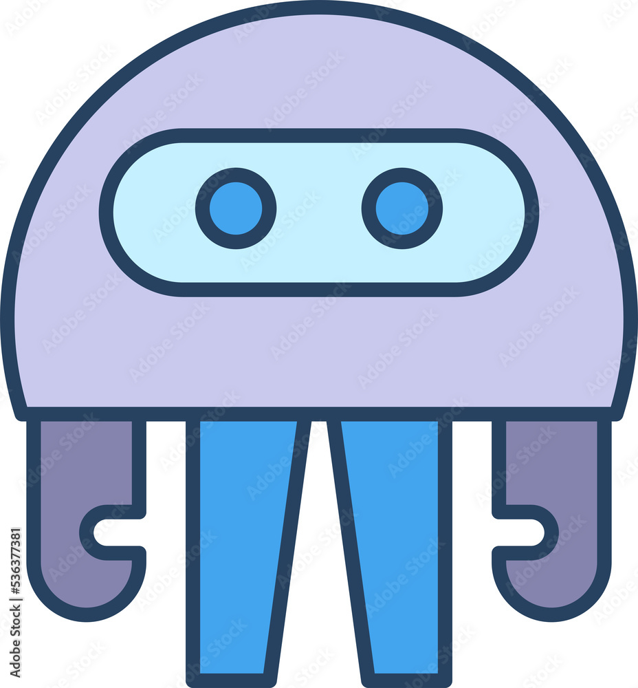 cartoon robot character avatar illustration Stock Illustration | Adobe ...