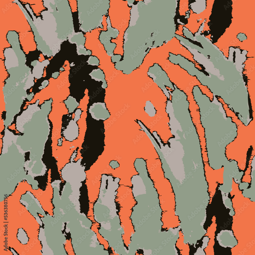 Vector Tie Dye Pattern. Space Dye Texture. Seamless Hand Drawn Colored ...