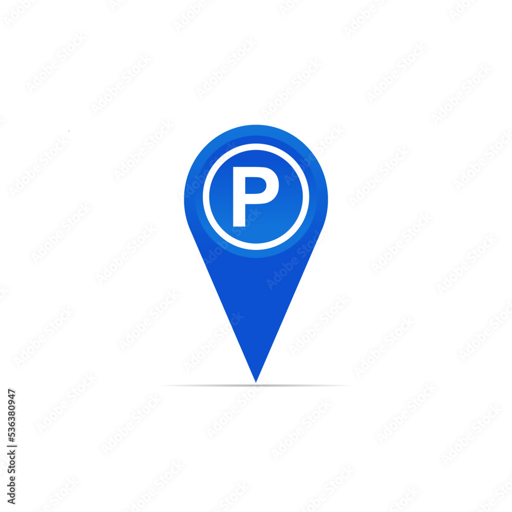 Parking area map lacation isolated on white background Stock Vector ...