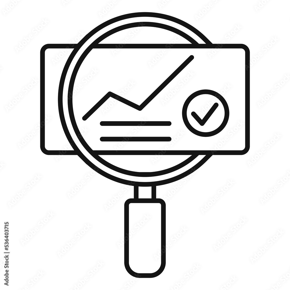 thin line quality control icon like audit validity Stock Vector | Adobe ...