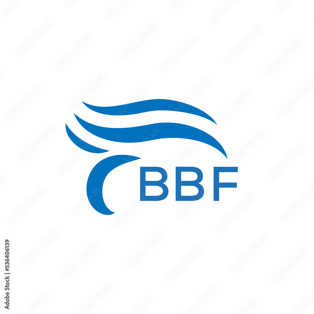 BBF letter logo. BBF blue image on white background. BBF Monogram logo ...