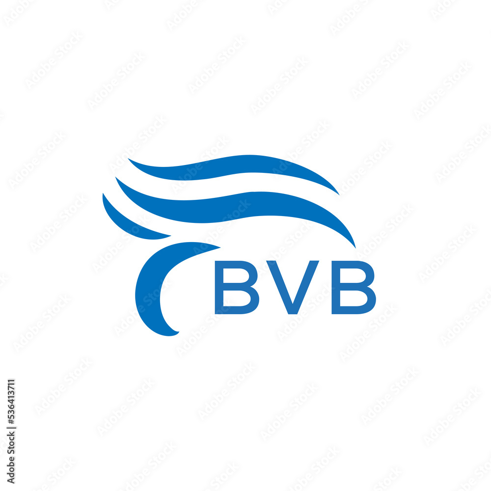 BVB letter logo. BVB blue image on white background. BVB Monogram logo ...