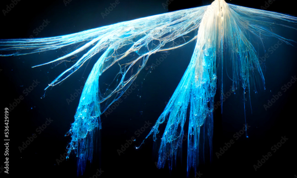 blue light beams fiber optic network for internet digital imaging ...