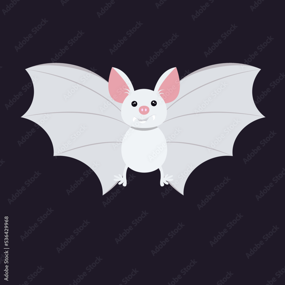 Cartoon goofy bat vector illustration graphic Stock Vector | Adobe Stock