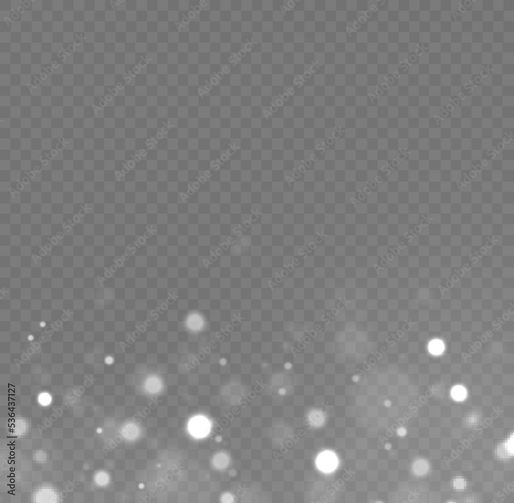 Blur white sparks and glitter special light effect. Fine, shiny bokeh ...